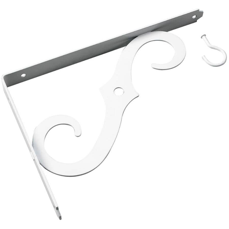 ONWARD 10" Decorative White Ornamental Shelf Bracket | Home Hardware