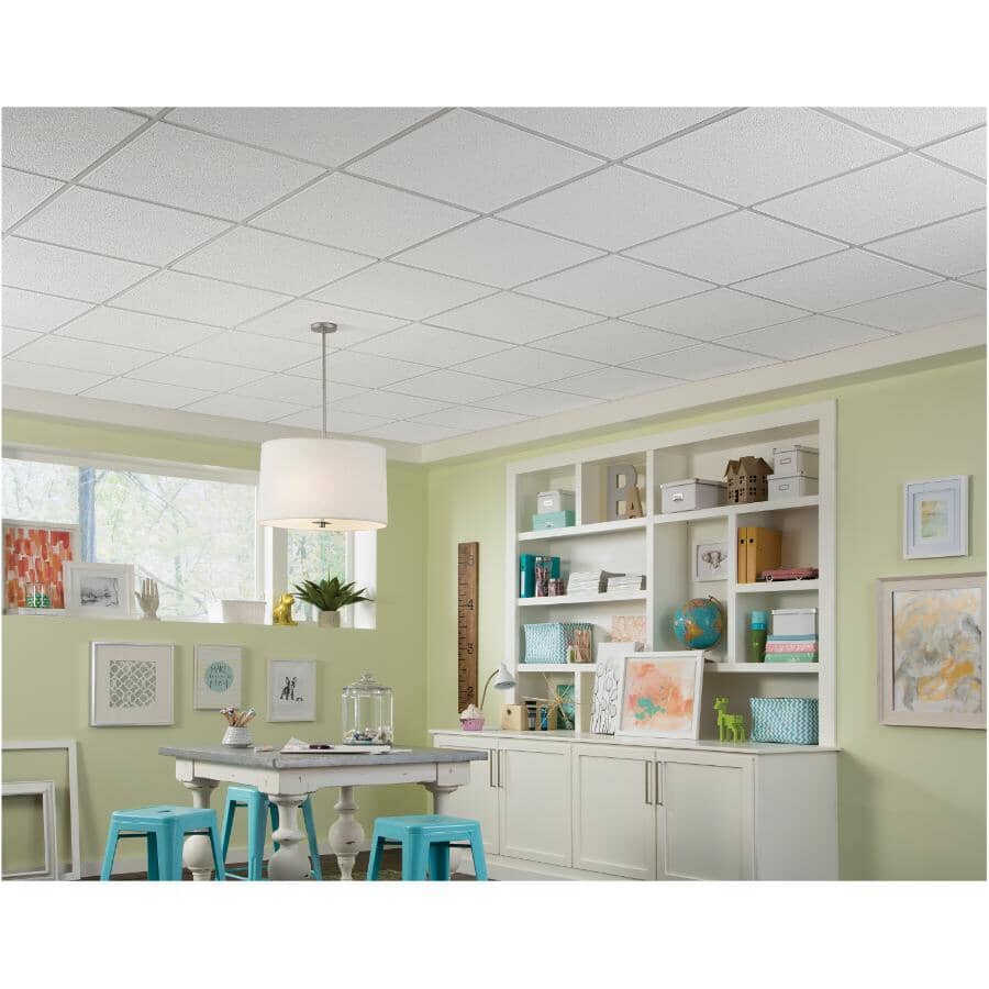ARMSTRONG CEILINGS 2' x 2' Brighton Mineral Fibre Ceiling Panel | Home ...
