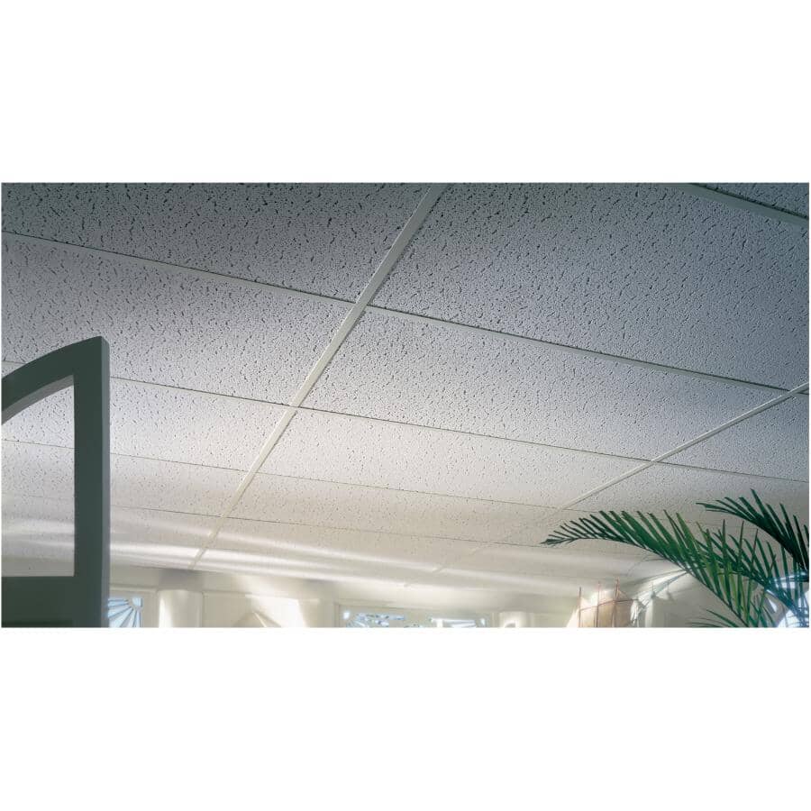 ARMSTRONG CEILINGS 2' x 4' Textured Mineral Fibre Ceiling Panel | Home ...