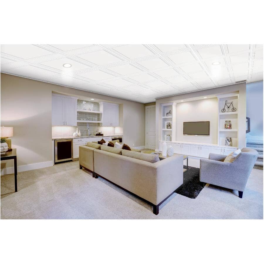 MURDESIGN 24" x 48" Desert White Ceiling Panels | Home Hardware