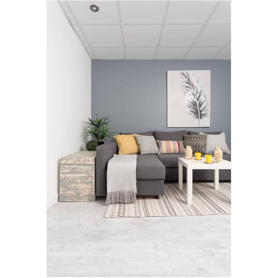 MURDESIGN Paquet de 8 panneaux de plafond Encore de 24 x 24 po, blanc ...