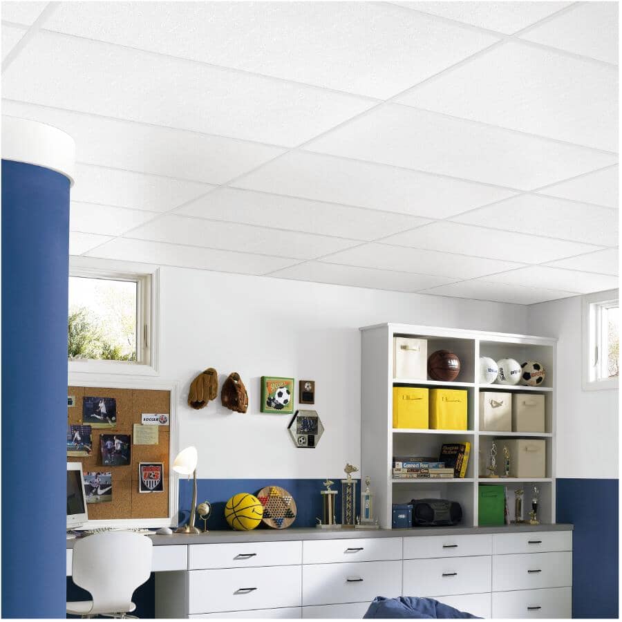 ARMSTRONG CEILINGS Sonoflex Fibreglass Etched Ceiling Panels | Home ...