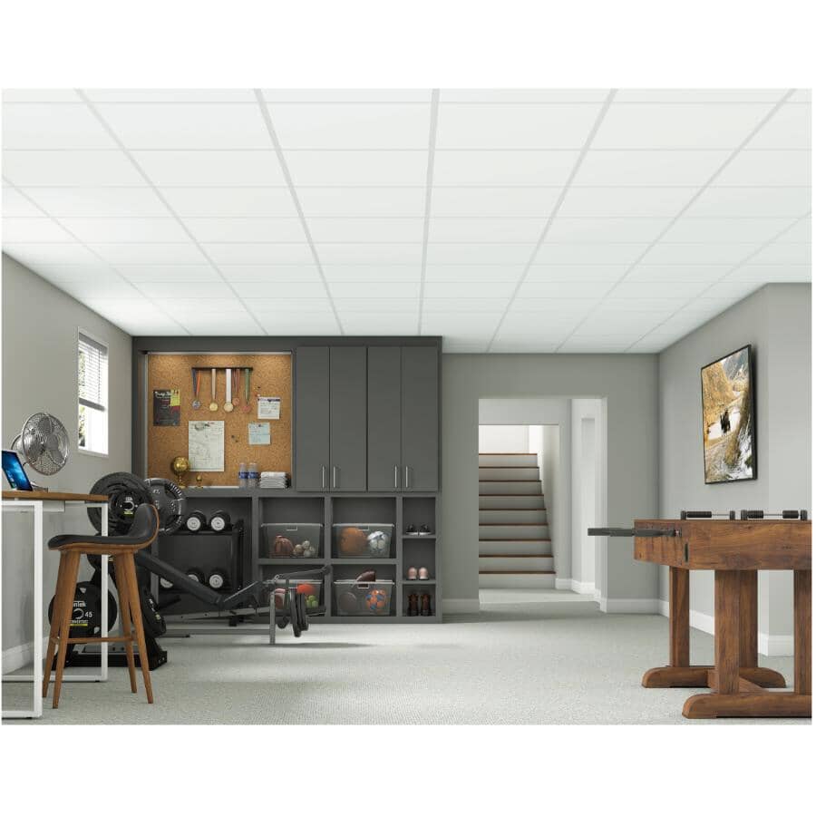 ARMSTRONG CEILINGS Flat White Easy Elegance PVC Ceiling Tiles | Home ...
