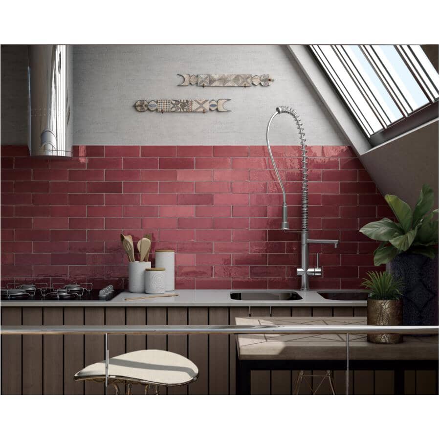 CENTURA Artisan Collection 2.5" x 8" Ceramic Subway Tile | Home Hardware