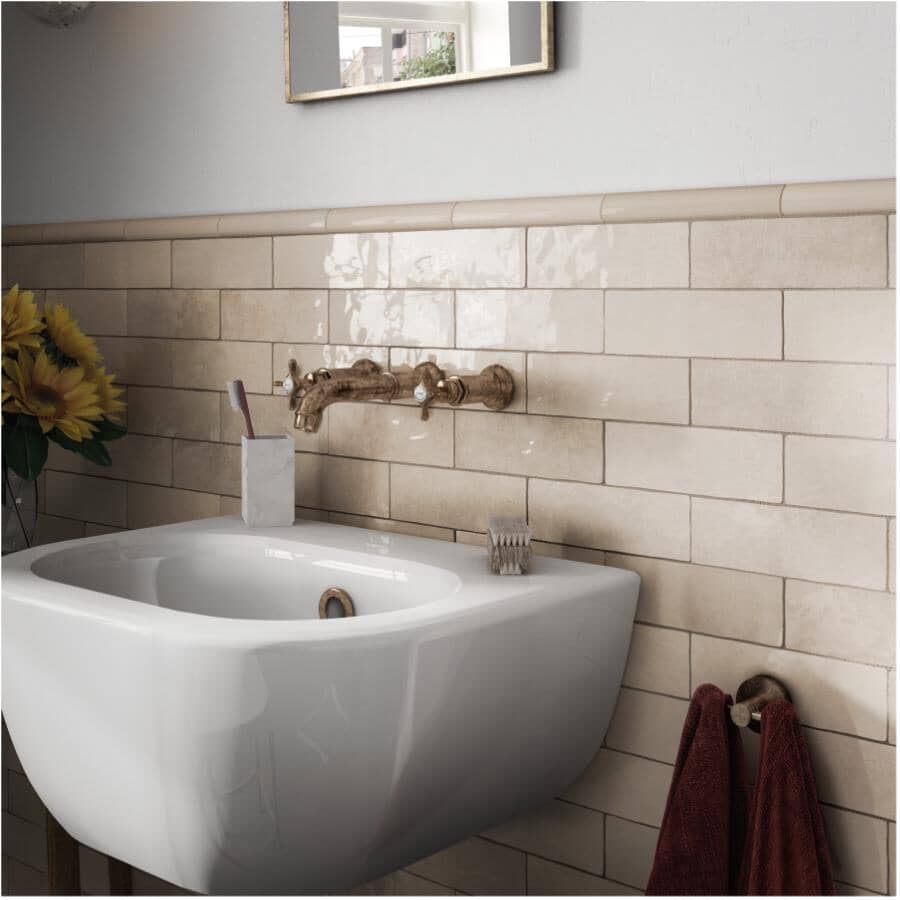 CENTURA Artisan Collection 2.5" x 8" Ceramic Subway Tile | Home Hardware