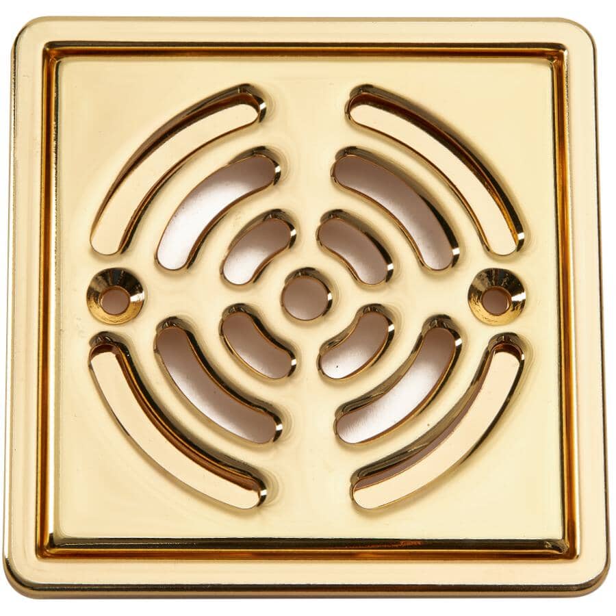 PROVA Drain Accessory Grate - Brass | Home Hardware