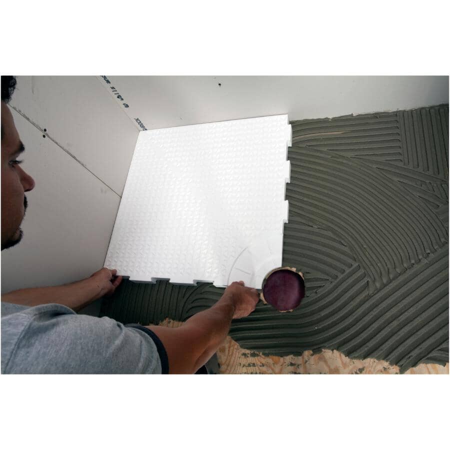 PROVA 48" x 48" Shower Kit, with Stainless Steel Centre Drain & Curb ...