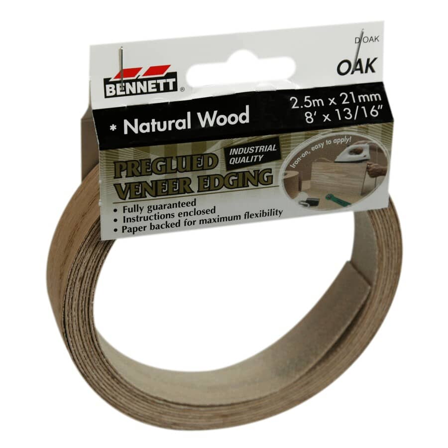 BENNETT 13/16" x 8' Pre-Glued Oak Veneer | Home Hardware