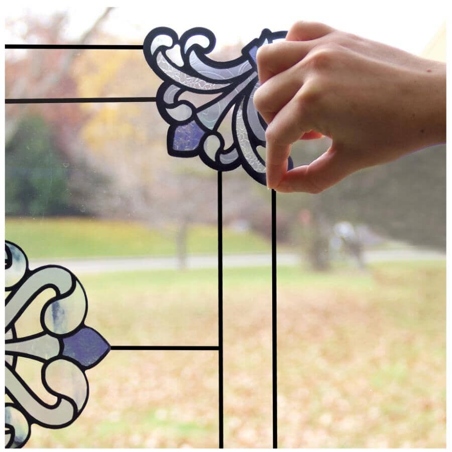 INHOME Stained Glass Caming Lines Peel and Stick Window Decals | Home ...