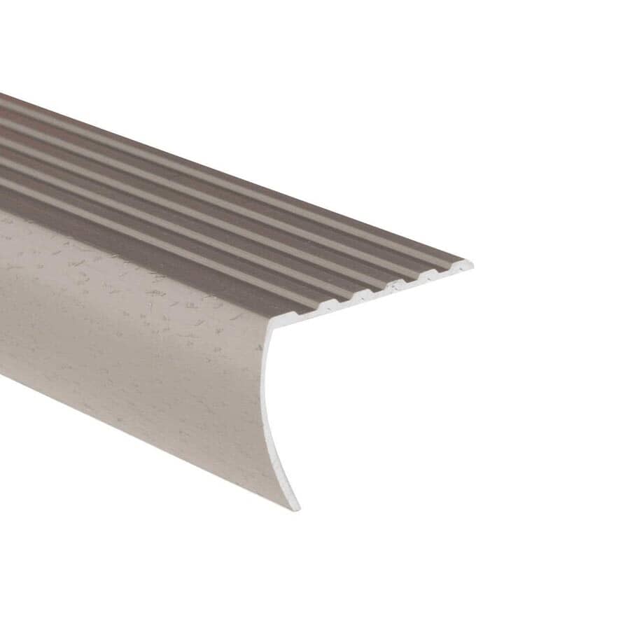 SHUR-TRIM 1-3/8" x 3' Hammered Titanium Stair Nose Moulding | Home Hardware