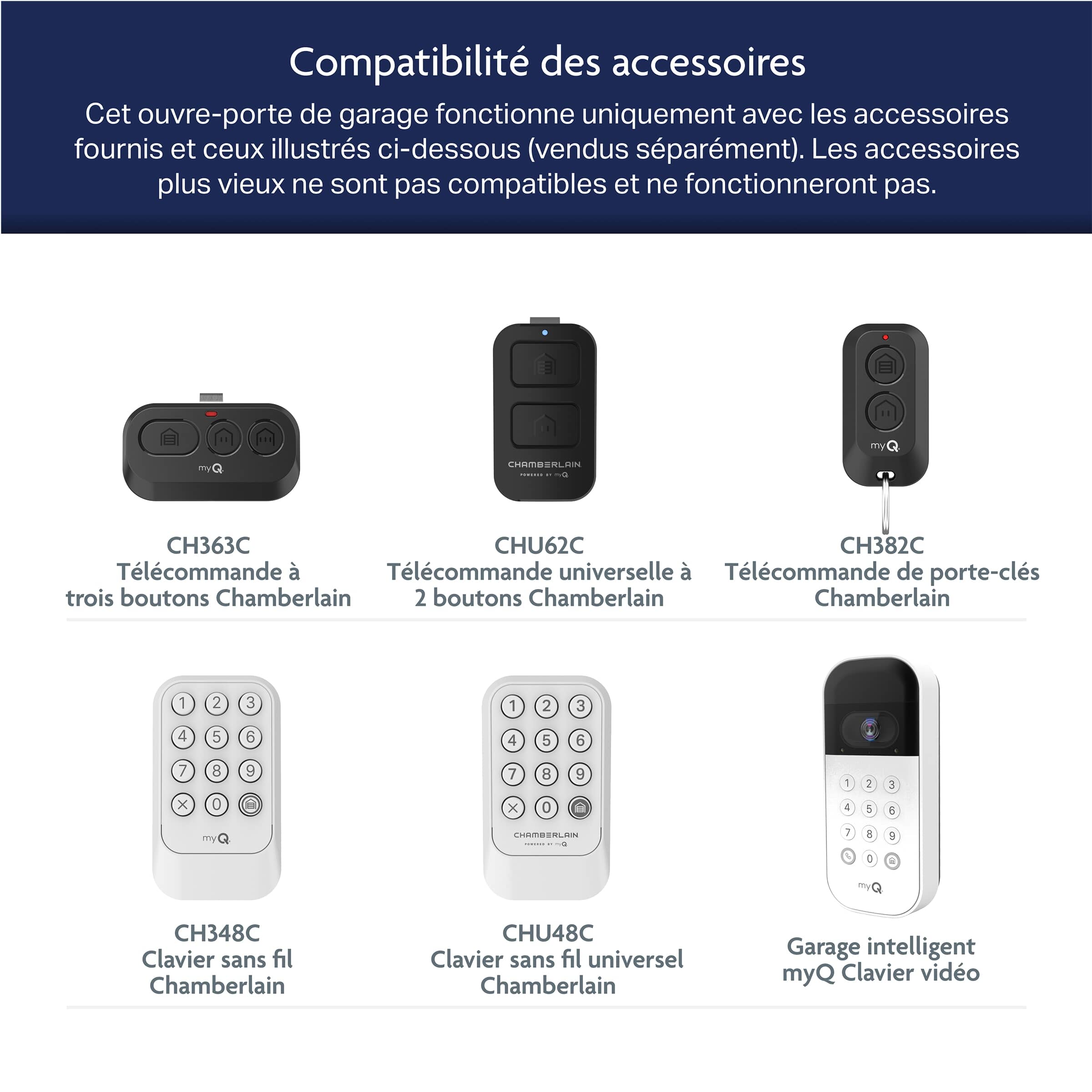 CHAMBERLAIN Ouvre-porte de garage intelligent MyQ à système d ...