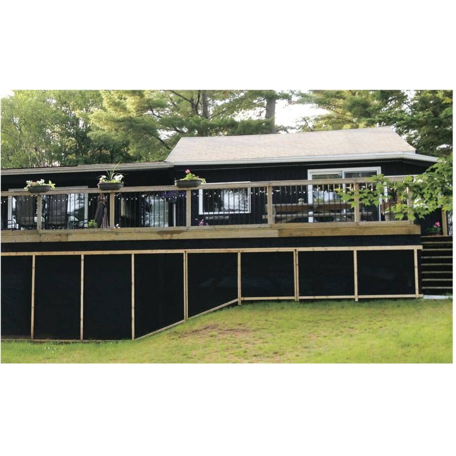 Deckall 48" x 50' Black Skirting Kit | Home Hardware