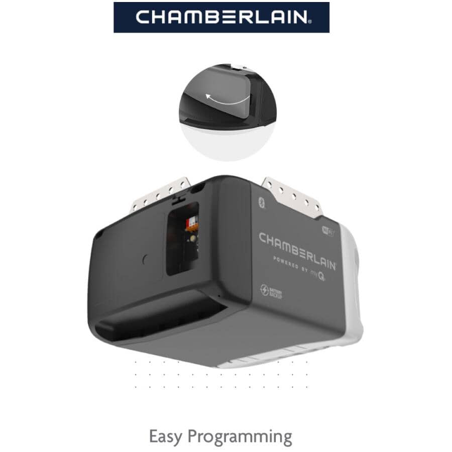 CHAMBERLAIN Smart Garage Opener with Quiet Belt Drive System | Home ...