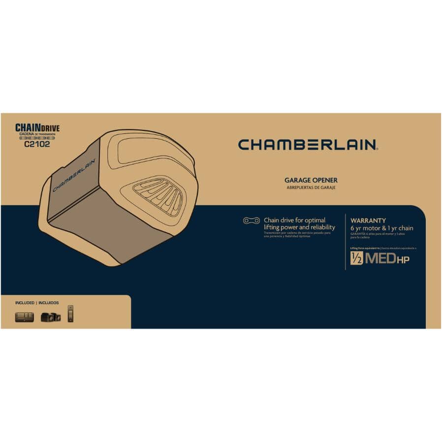 CHAMBERLAIN Garage Opener with Chain Drive System | Home Hardware
