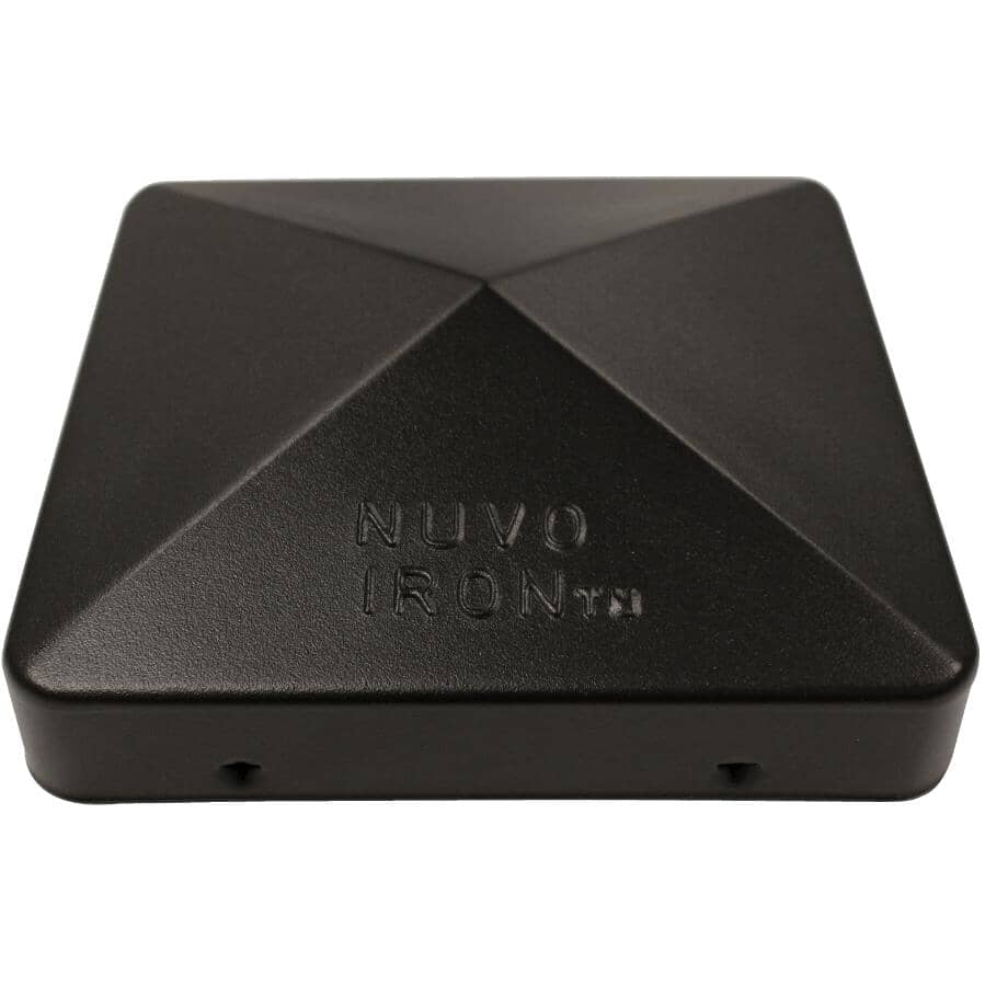 NUVO IRON Capuchon Eazy Cap en acier de 5 x 5 po pour poteau de clôture ...