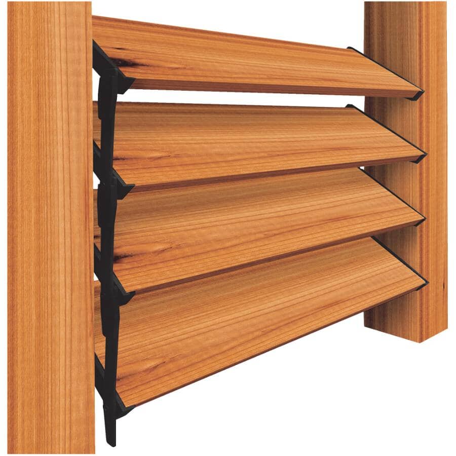 NUVO IRON 4' Black Louver Fence Kit | Home Hardware