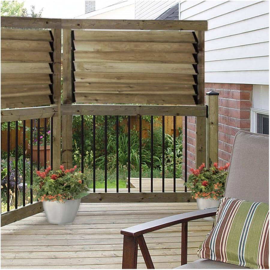 NUVO IRON 4' Black Louver Fence Kit | Home Hardware