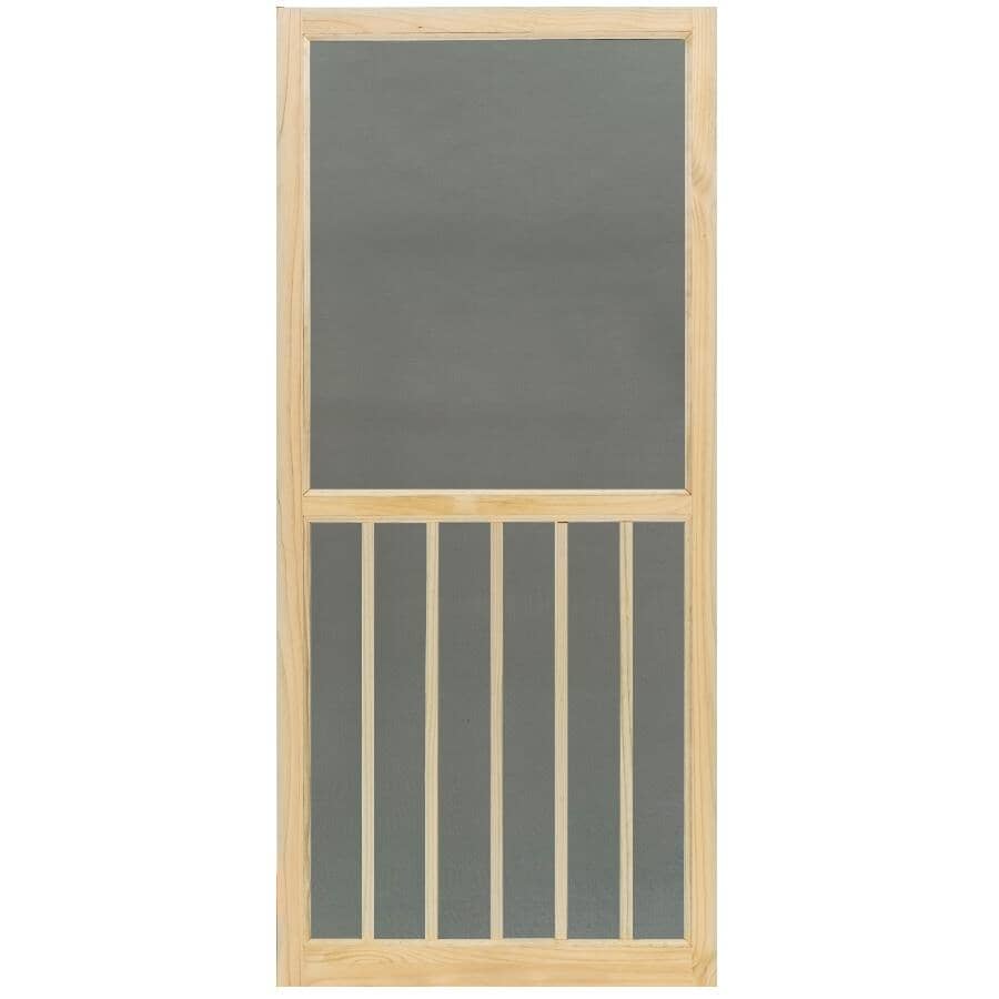 COLONIAL ELEGANCE 34" x 80" 5-Bar Pine Screen Door | Home Hardware