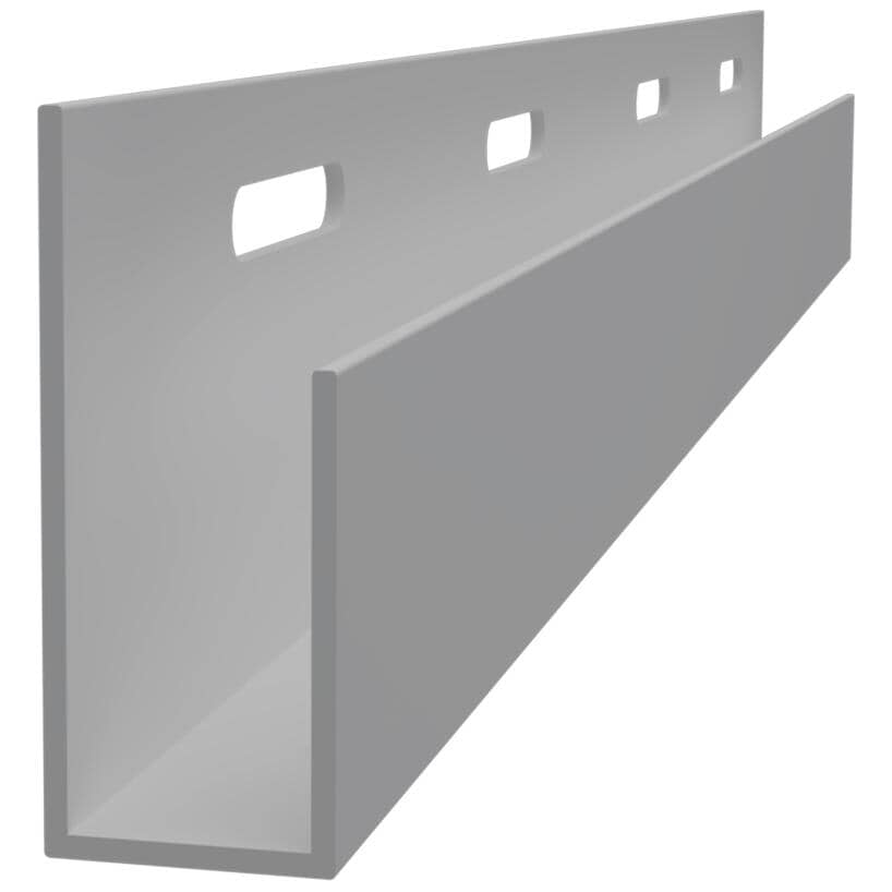 TRUSSCORE 1/2" x 10' PVC J-Trim - Grey | Home Hardware