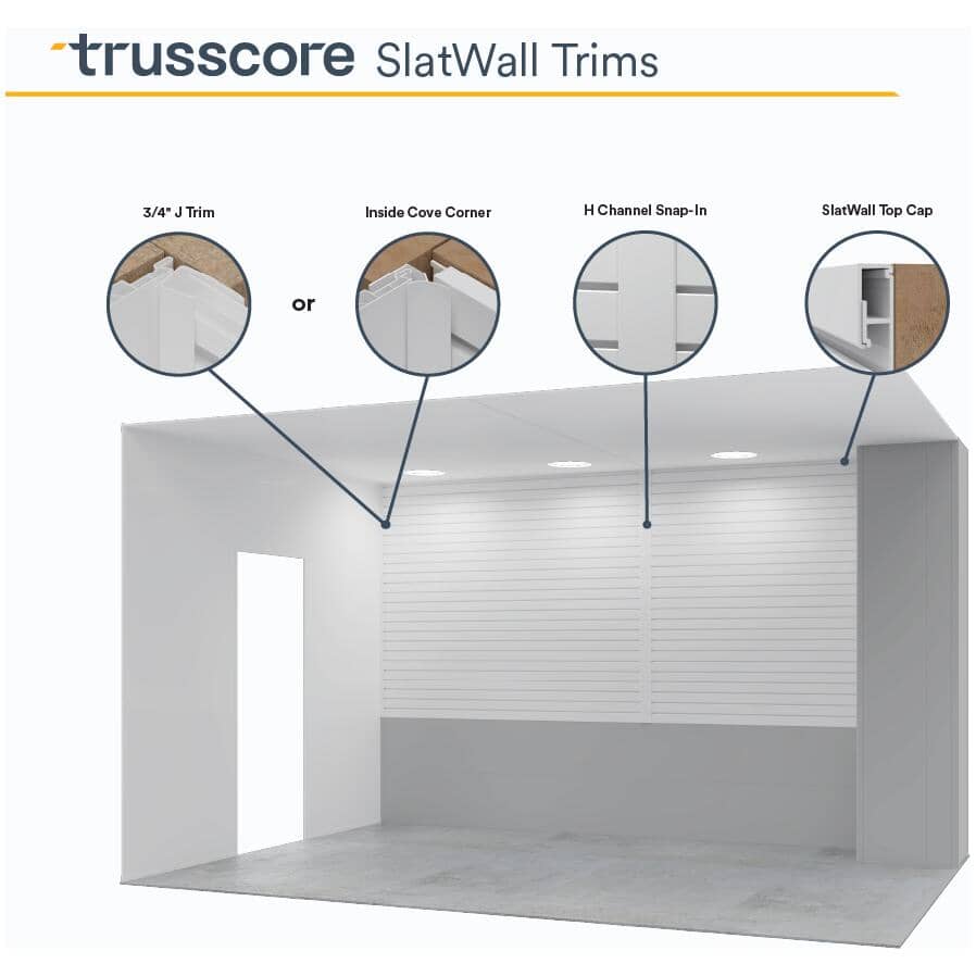 TRUSSCORE 10' Inside Corner Cove - Grey | Home Hardware