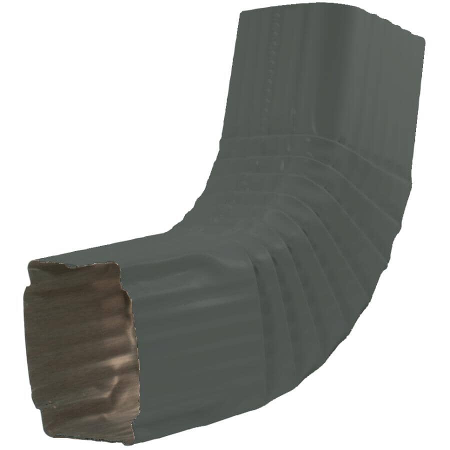 GENTEK 2-5/8" Square Graphite Aluminum Gutter Elbow | Home Hardware