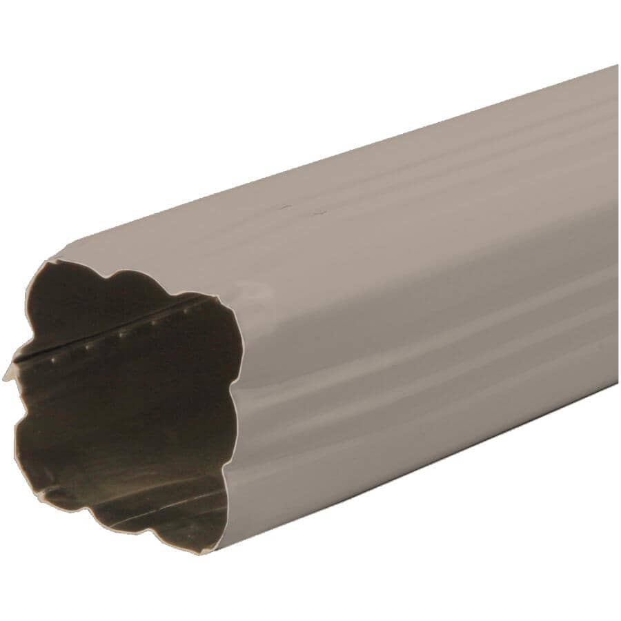 KAYCAN 2-1/2" x 2-1/2" x 10' Sandalwood Aluminum Gutter Downpipe | Home ...