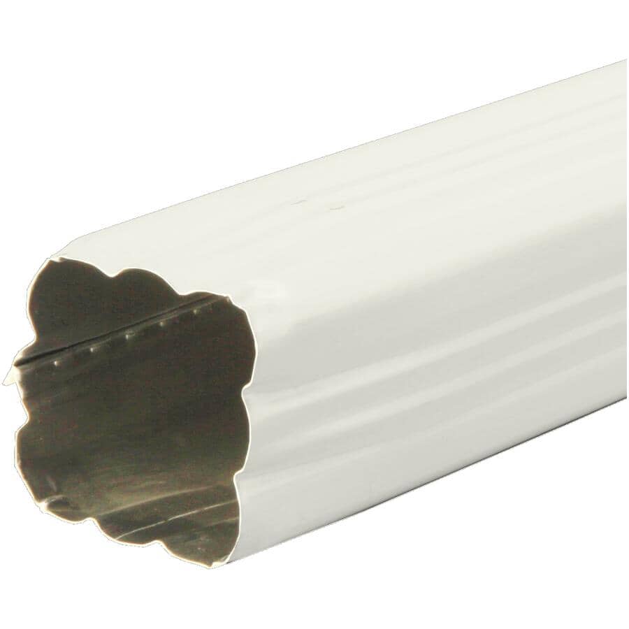 KAYCAN 2-1/2" x 2-1/2" x 10' Linen Aluminum Gutter Downpipe | Home Hardware