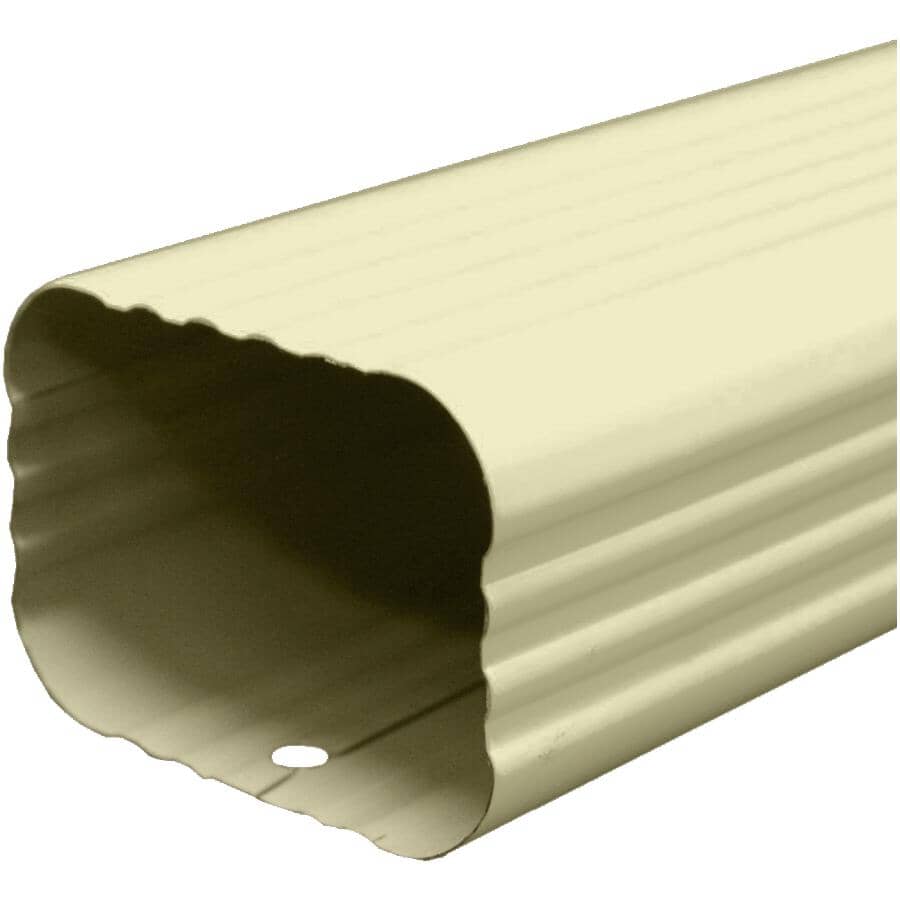 KAYCAN 2" x 3" x 10' Ivory Aluminum Gutter Downpipe | Home Hardware