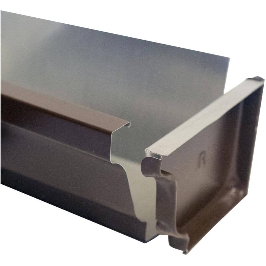 CITY SHEET METAL 5" Right Hand K Style Brown Aluminum Gutter End Cap ...