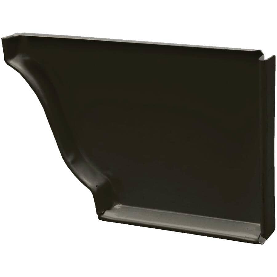 KAYCAN 5" Left Hand K Style Bronze Aluminum Gutter End Cap | Home Hardware