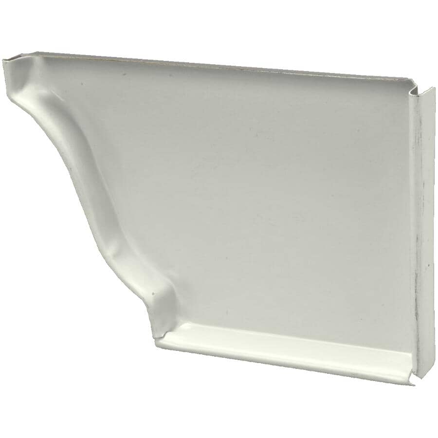 KAYCAN 5" Left Hand K Style Linen Aluminum Gutter End Cap | Home Hardware