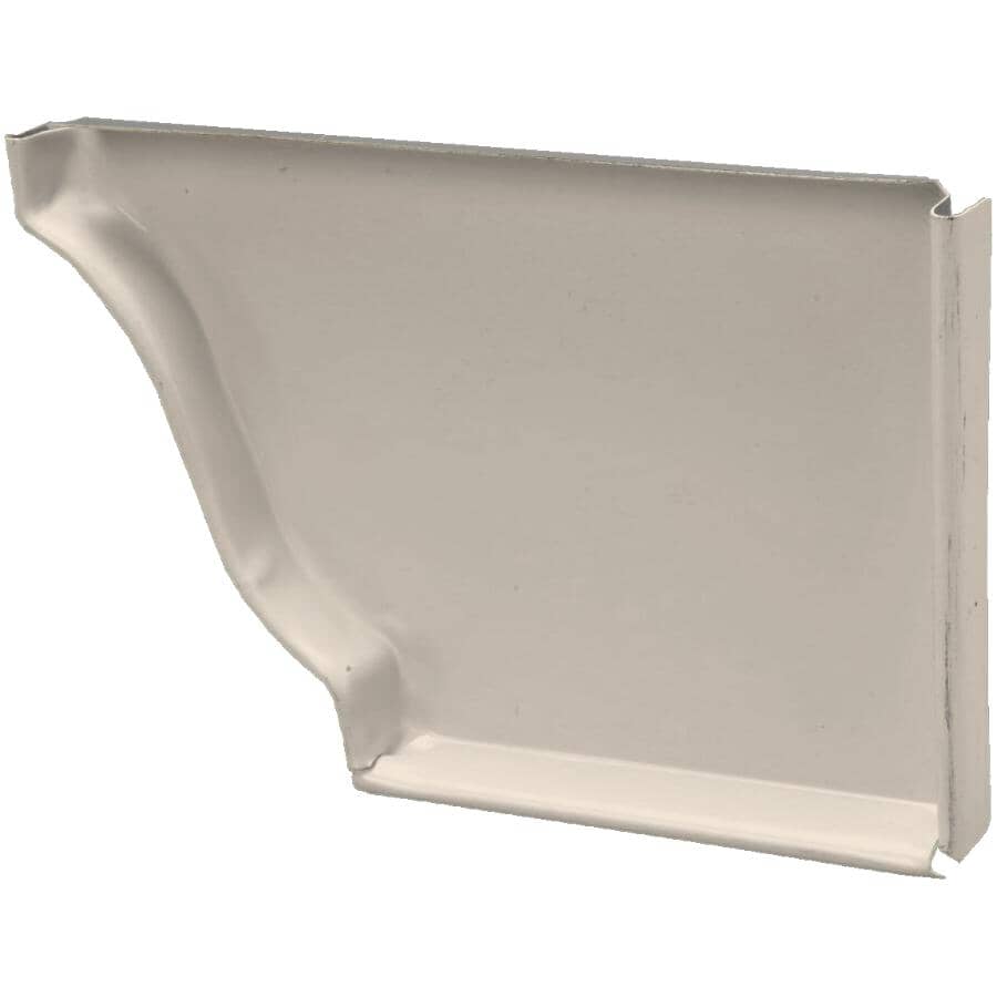 KAYCAN 5" Left Hand K Style Matchcoat Sandalwood Aluminum Gutter End ...