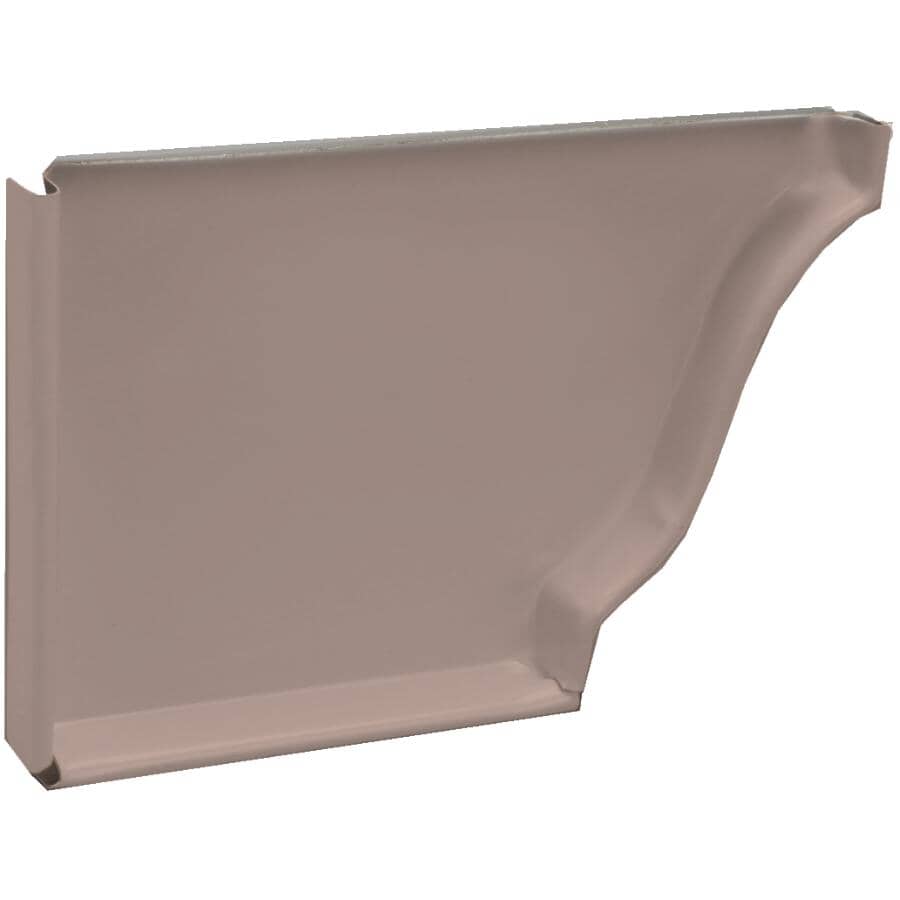 KAYCAN 5" Left Hand Sandalwood Aluminum Gutter End Cap | Home Hardware