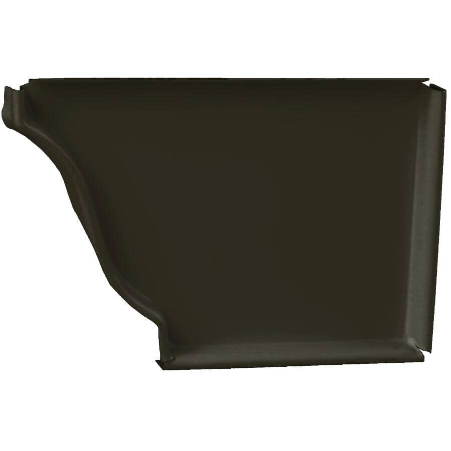 KAYCAN 5" Right Hand K Style Bronze Aluminum Gutter End Cap | Home Hardware