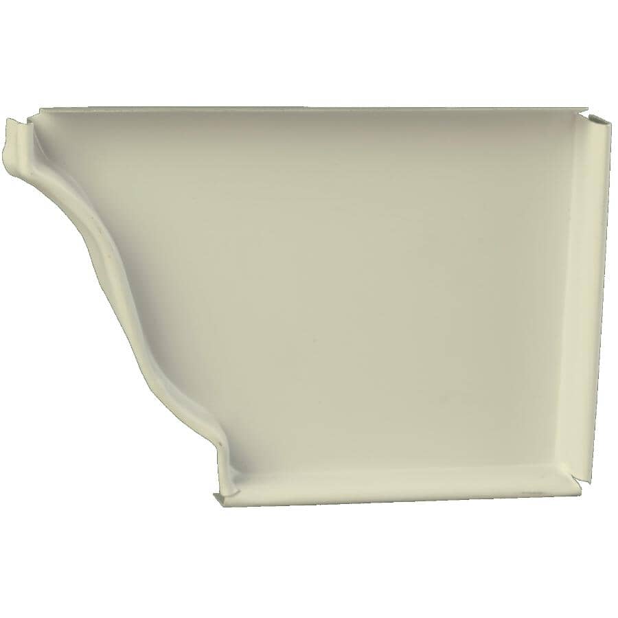 KAYCAN 5" Right Hand K Style Ivory Aluminum Gutter End Cap | Home Hardware