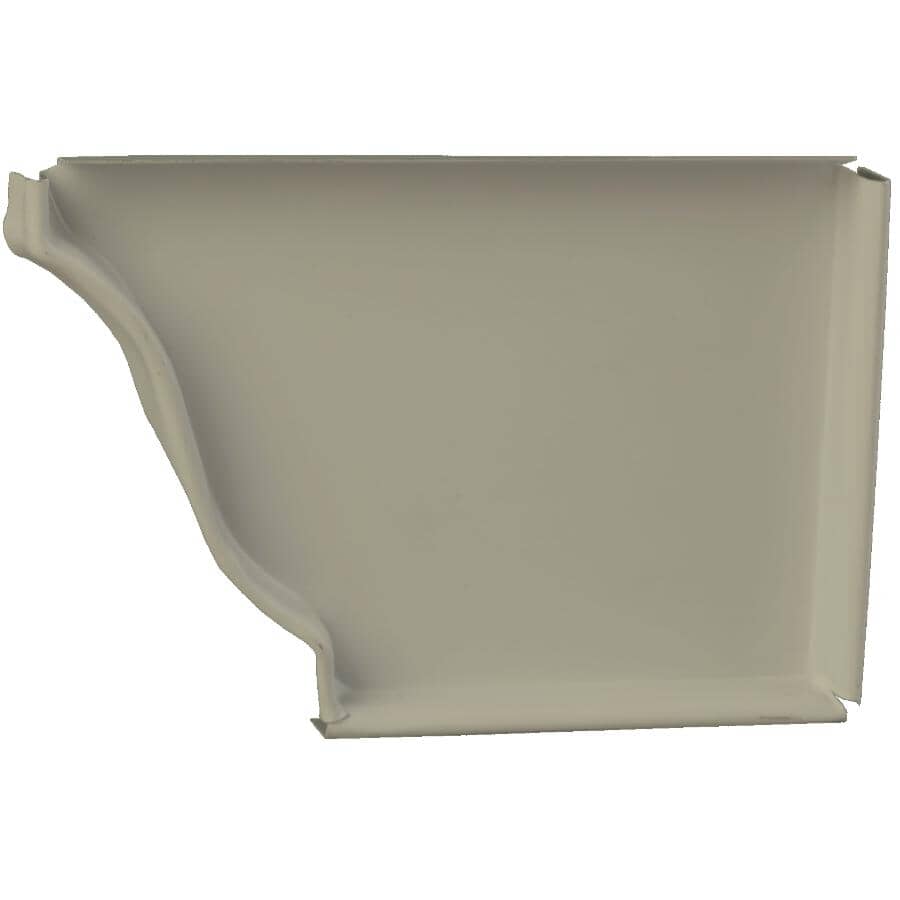 KAYCAN 5" Right Hand K Style Prestige Beige Aluminum Gutter End Cap ...