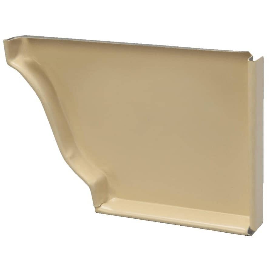 Kaycan 5" Right Hand White Aluminum Gutter End Cap | Home Hardware