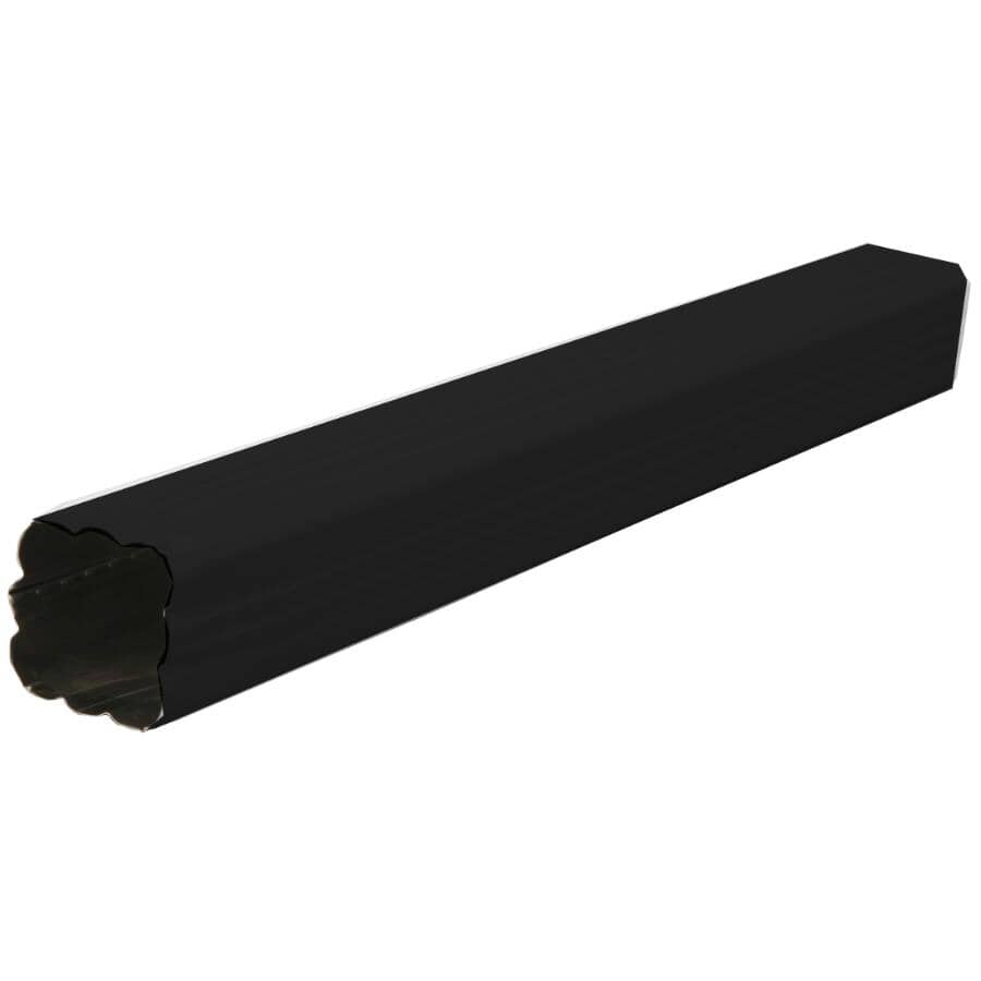KAYCAN 3" x 3" x 10' Black Low-Gloss Aluminum Gutter Downpipe | Home ...