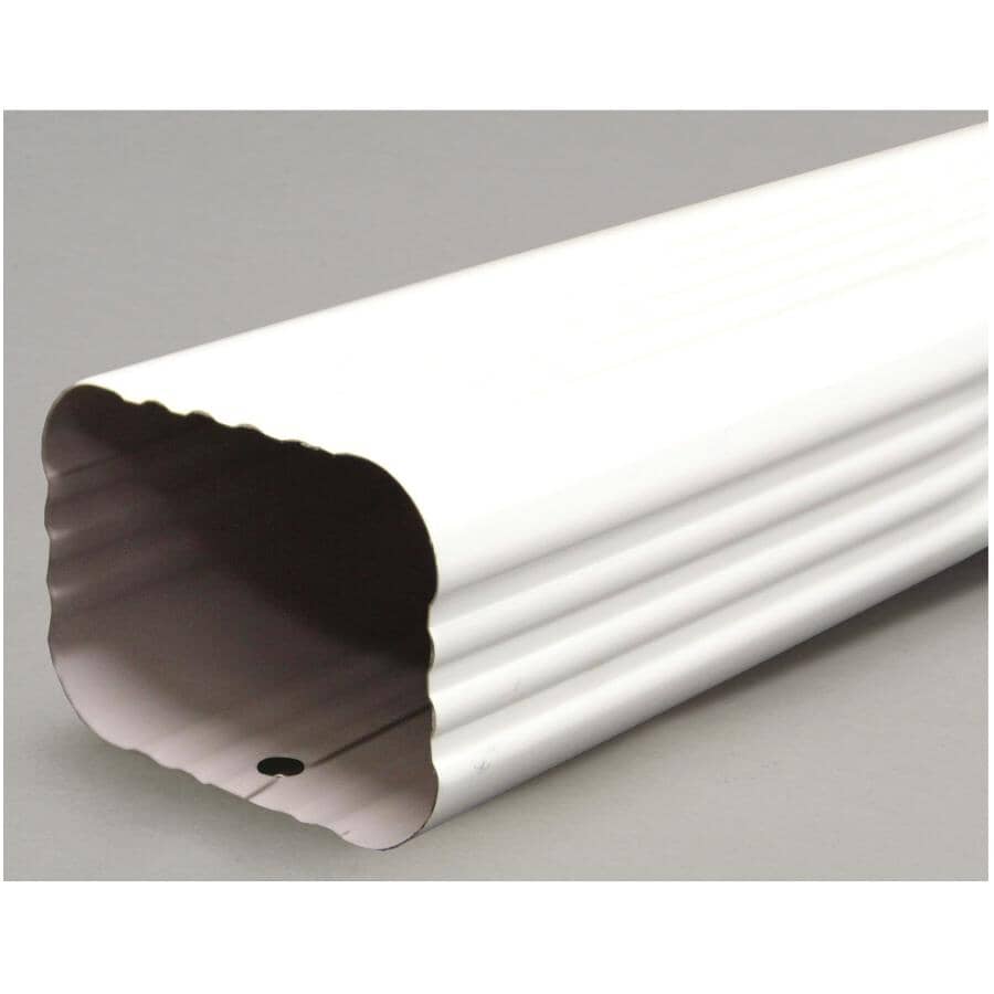 KAYCAN 3" x 4" x 9'10" Aluminum Gutter Downpipe | Home Hardware