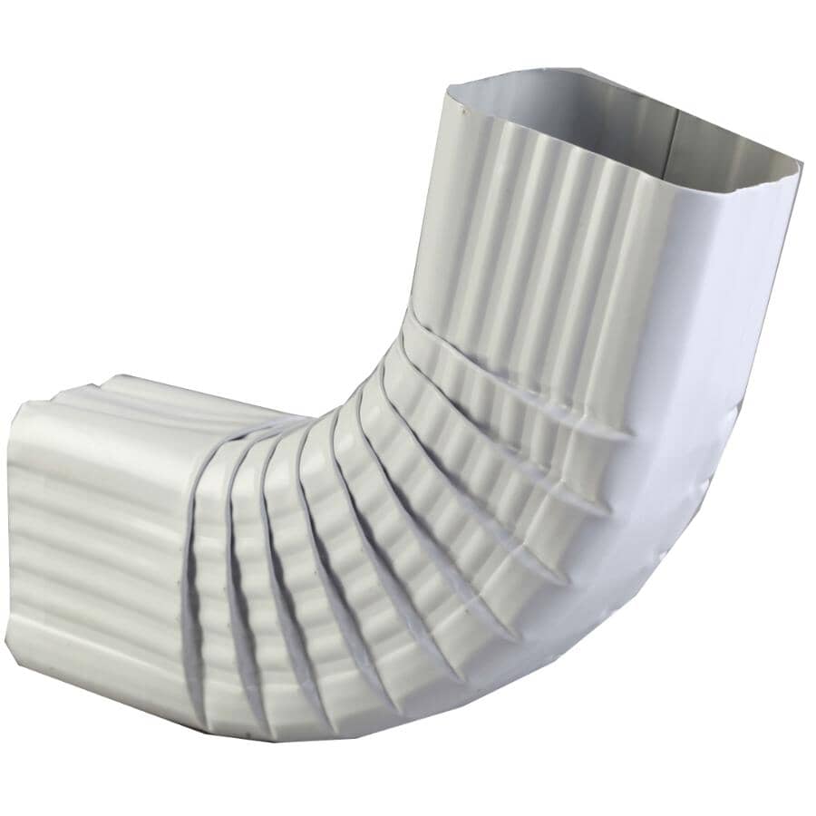 KAYCAN 2" x 3" 75 Degree B Style Aluminum Gutter Elbow | Home Hardware