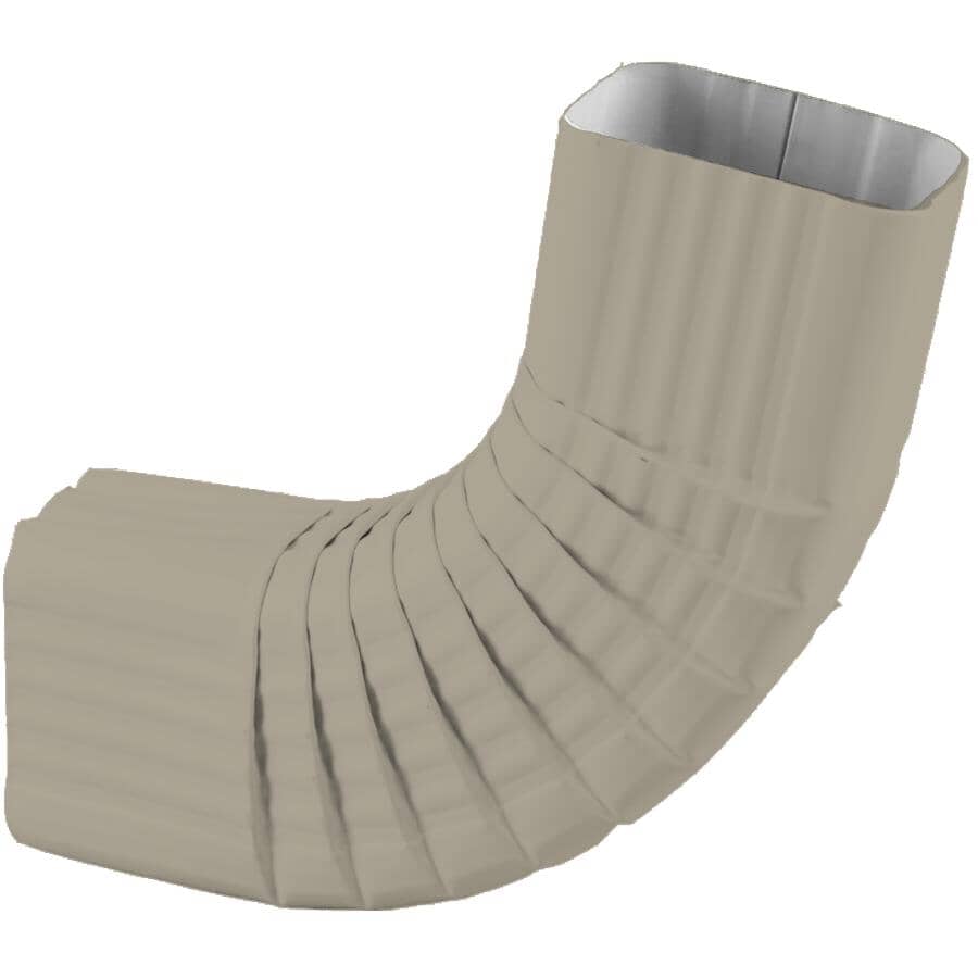 KAYCAN 2-1/2" Square Khaki Aluminum Gutter Elbow | Home Hardware
