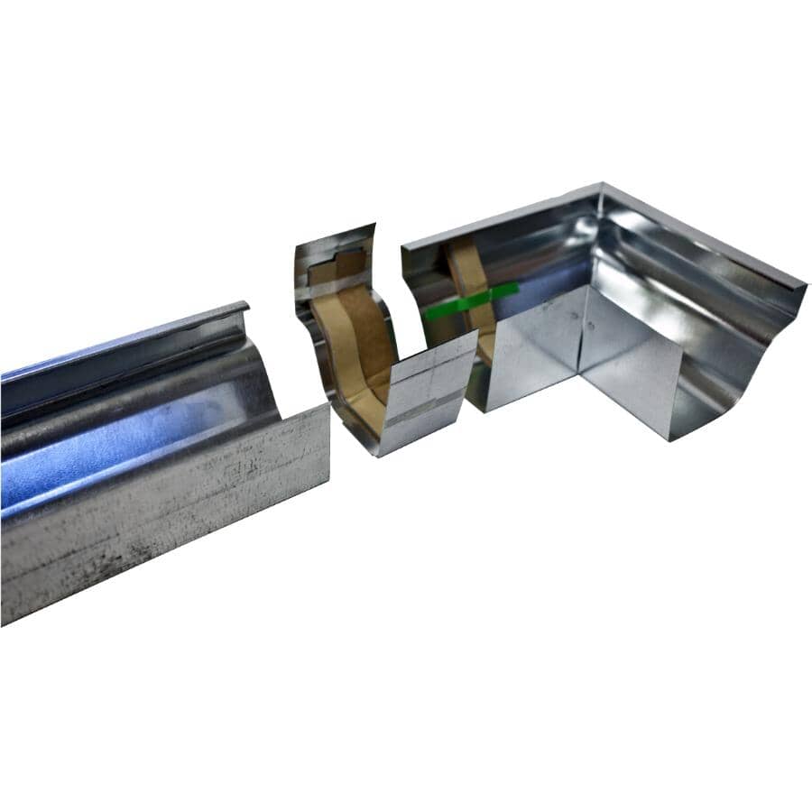 CITY SHEET METAL 4" Outside OG Style Galvanized Gutter Mitre | Home ...