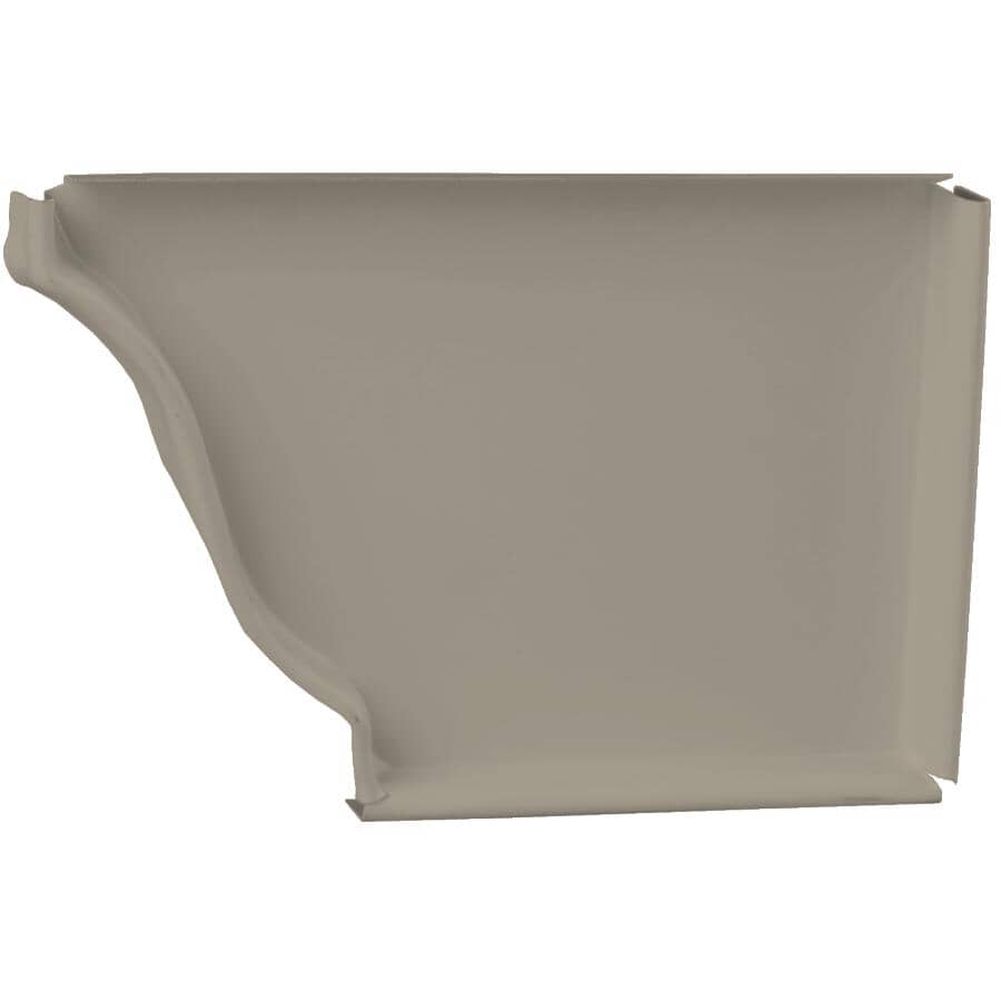 KAYCAN 5" Left Hand K Style Khaki Aluminum Gutter End Cap | Home Hardware