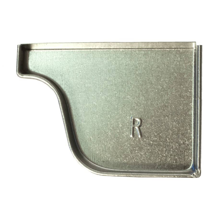 CITY SHEET METAL 4" Right Hand OG Style Galvanized Gutter End Cap ...