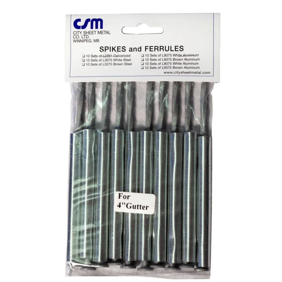 City Sheet Metal 10 Pack OG Style Galvanized Gutter Spikes/Ferrules ...