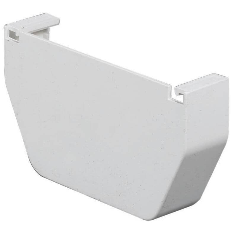 AMERIMAX Contemporary White Vinyl Gutter End Cap | Home Hardware