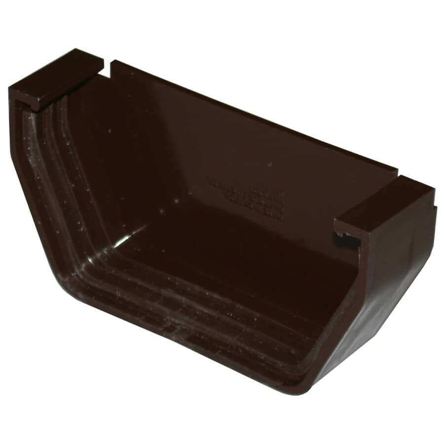 AMERIMAX Contemporary Brown Vinyl Gutter End Cap | Home Hardware