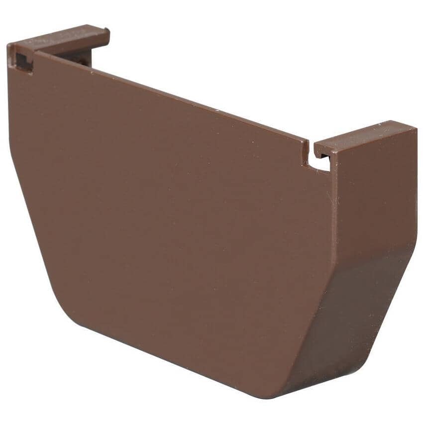 AMERIMAX Contemporary Brown Vinyl Gutter End Cap | Home Hardware