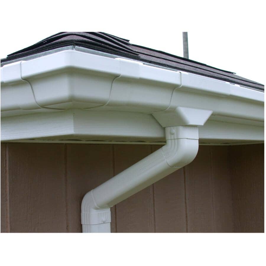 AMERIMAX 5" x 10' Traditional White Vinyl Eavestrough | Home Hardware