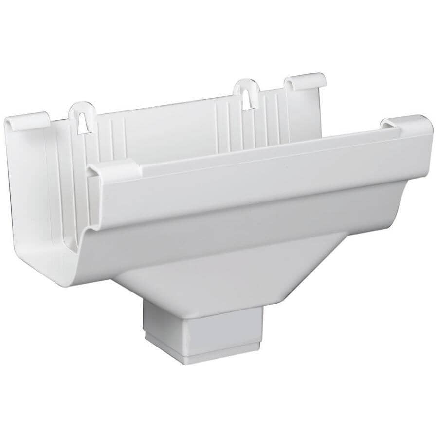 AMERIMAX Traditional White Vinyl Gutter Drop Outlet | Home Hardware